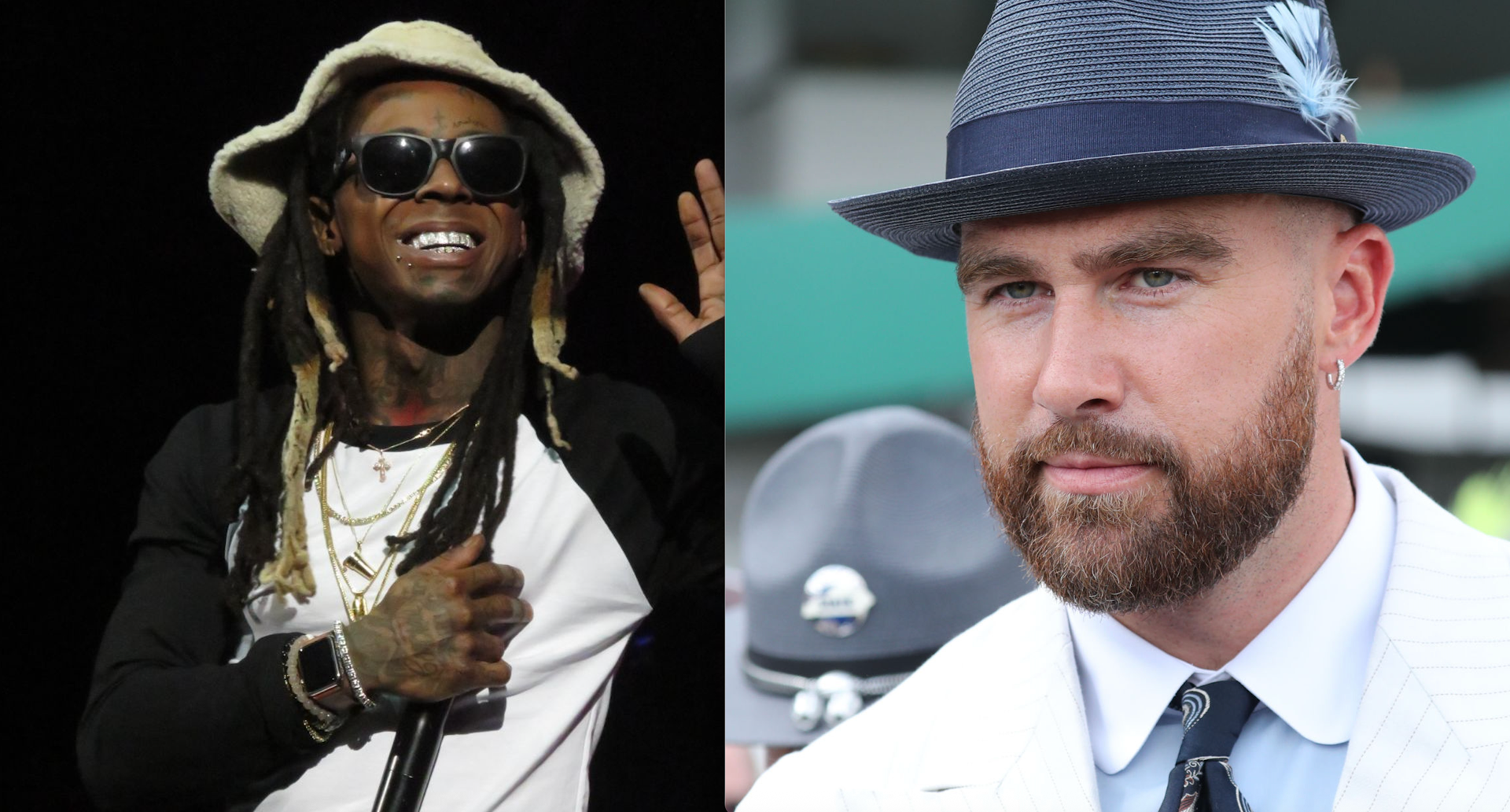 Football Star Travis Kelce, Rapper Lil Wayne Hit The Winner's Circle ...