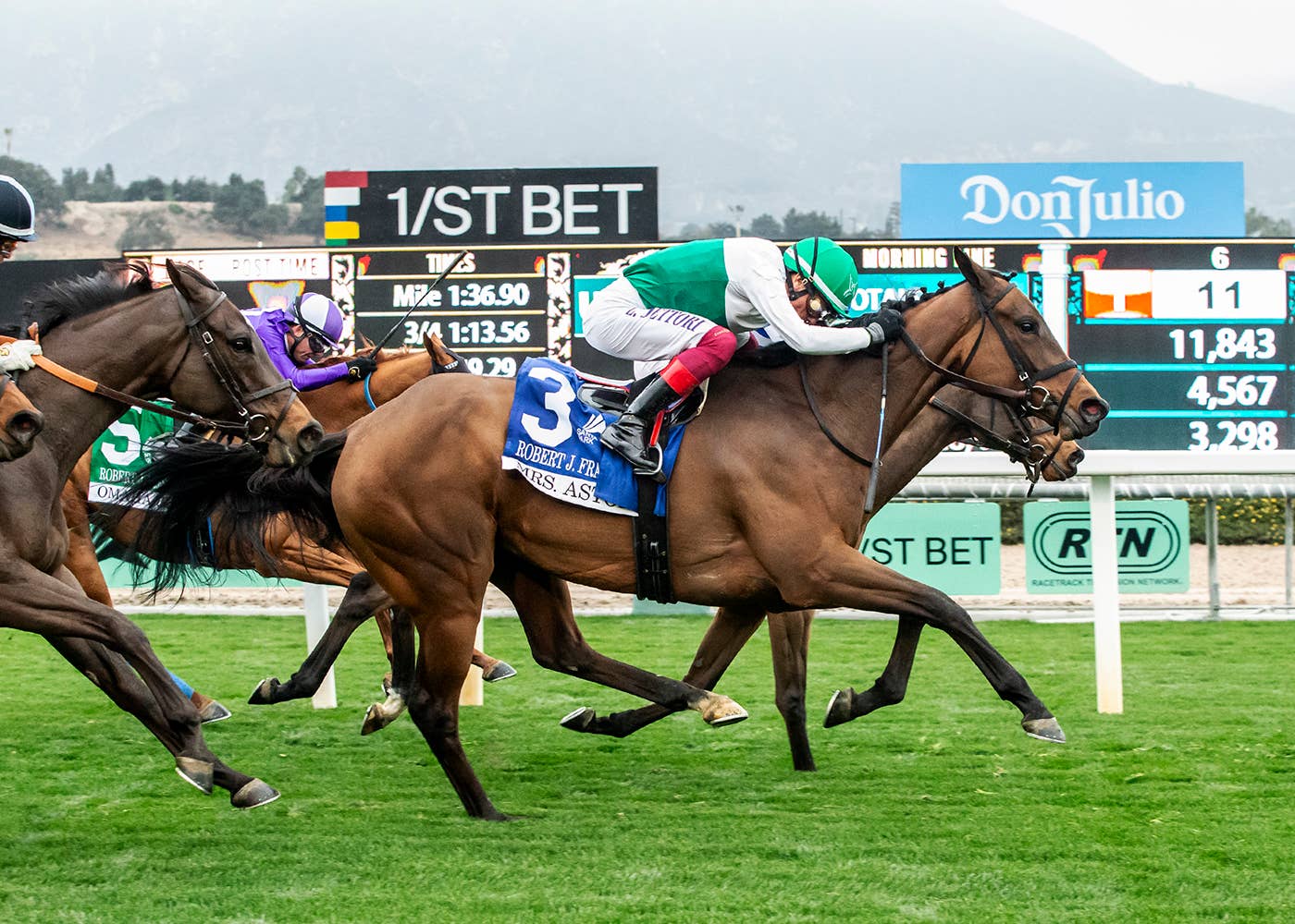 Mrs. Astor Has Nose For The Wire, Wins Robert J. Frankel Stakes ...