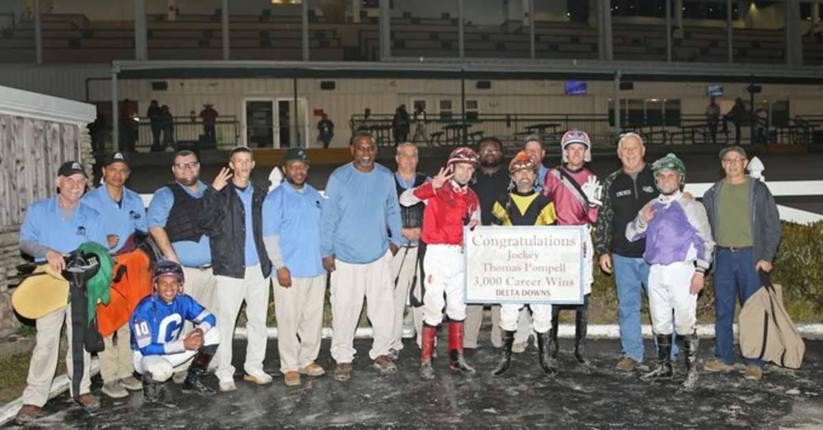 Pompell Hits Milestone 3,000th Career Win At Delta Downs - Paulick ...