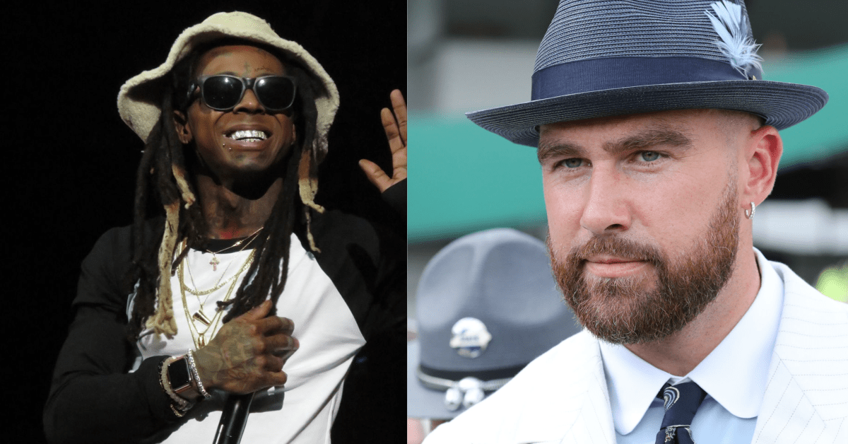 Football Star Travis Kelce, Rapper Lil Wayne Hit The Winner's Circle ...