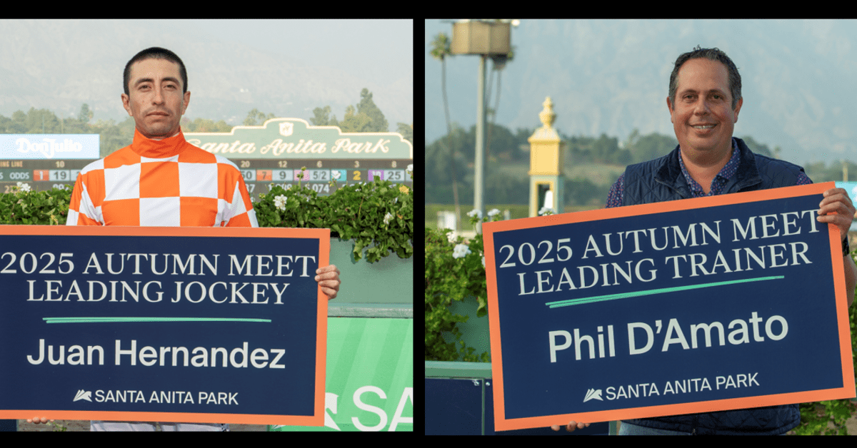 Juan Hernandez, Phil D’Amato, Spendthrift Farm Win Santa Anita Autumn ...