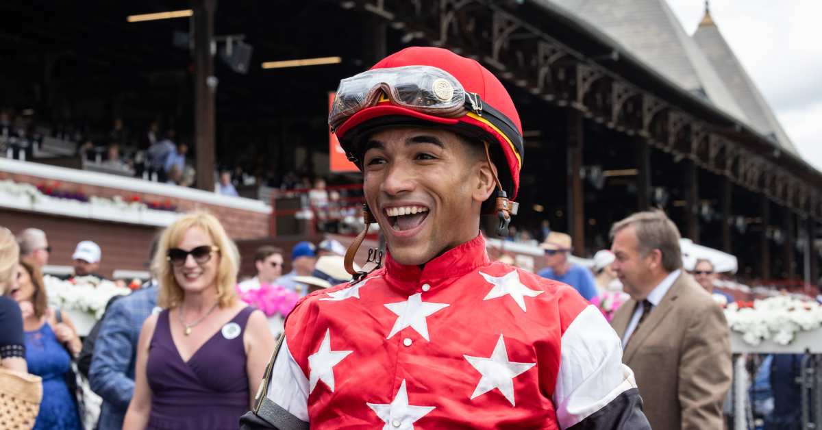 Jockey Luis Rivera, Jr. Escapes Serious Injury After Saratoga Spill ...