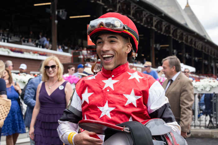 Jockey Luis Rivera, Jr. Escapes Serious Injury After Saratoga Spill ...