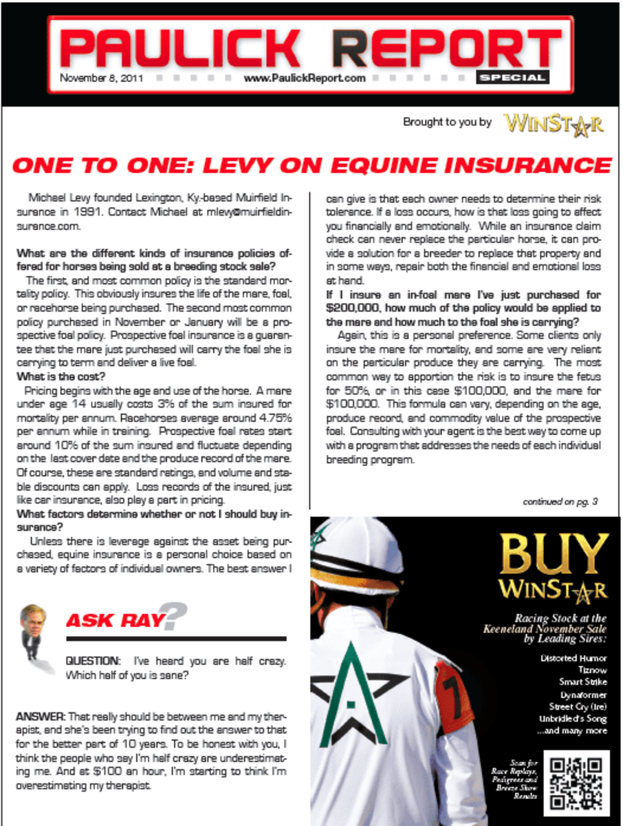 Paulick Report in Print: Special Sales Edition Day 3 - Paulick Report ...