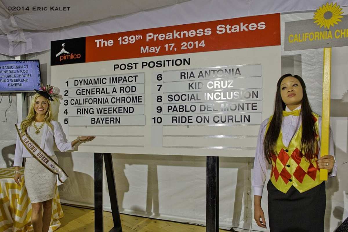 California Chrome Draws Post Three, 3-5 for Preakness - Paulick Report ...