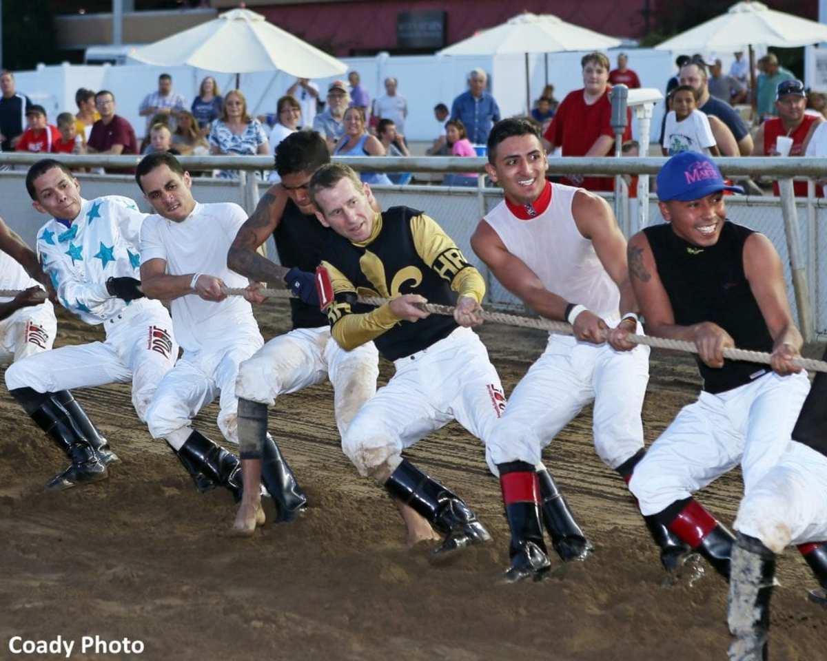 Indiana HBPA Donates $10,000 To PDJF; Jockeys Raise Awareness With Tug ...
