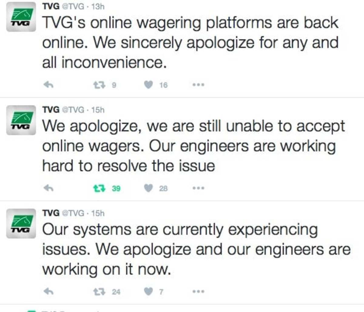'Human Error' Blamed For Crash Of TVG Wagering Site On Derby Day ...