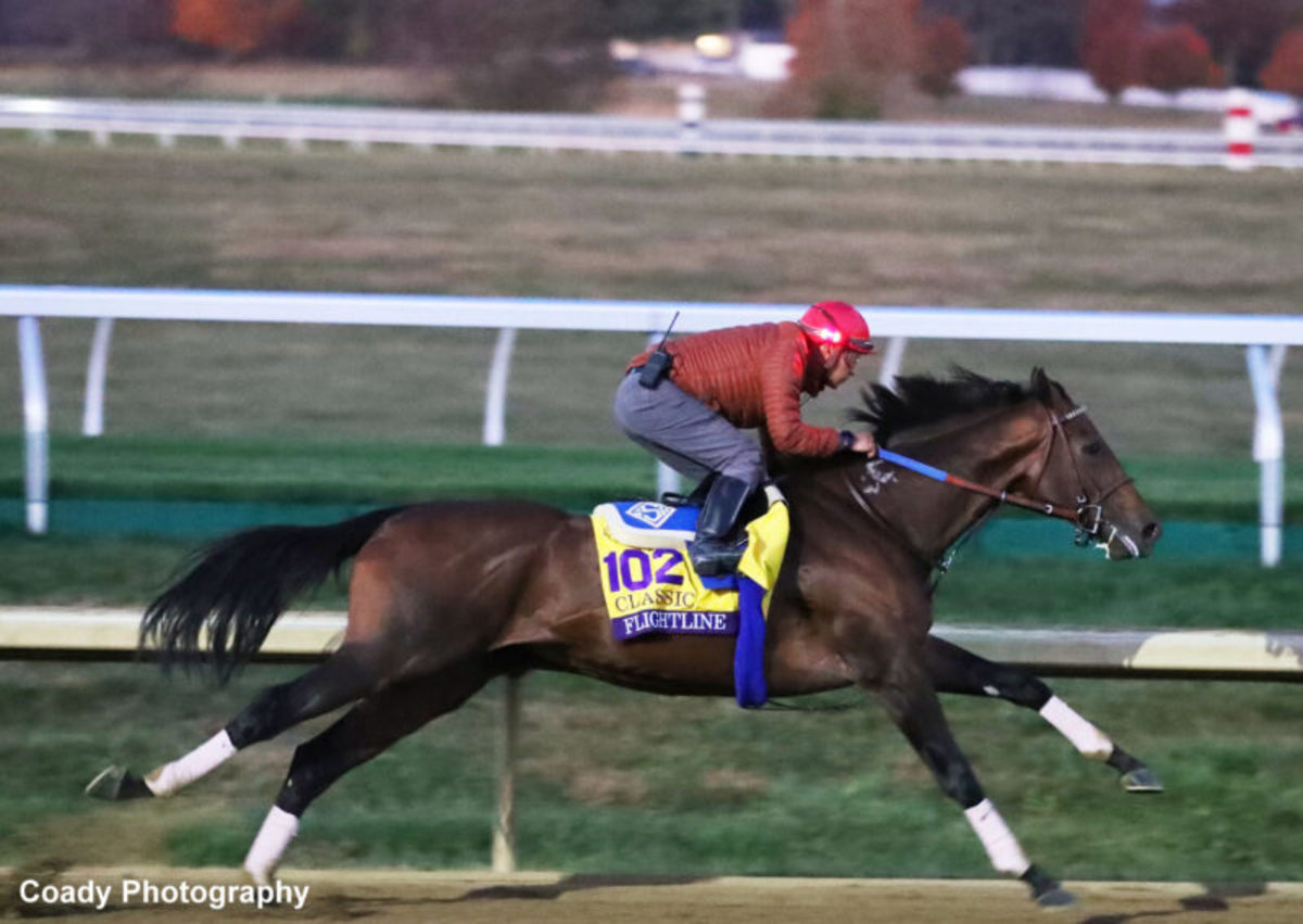 Watch: Flightline Pleases Sadler In Final Breeze For Breeders' Cup ...