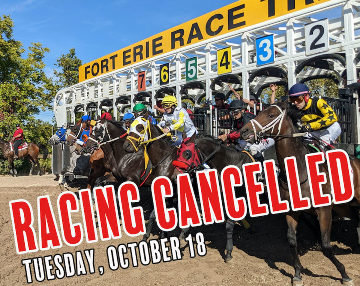 Poor Weather Forces Fort Erie To Cancel Tuesday's Closing Day Program ...
