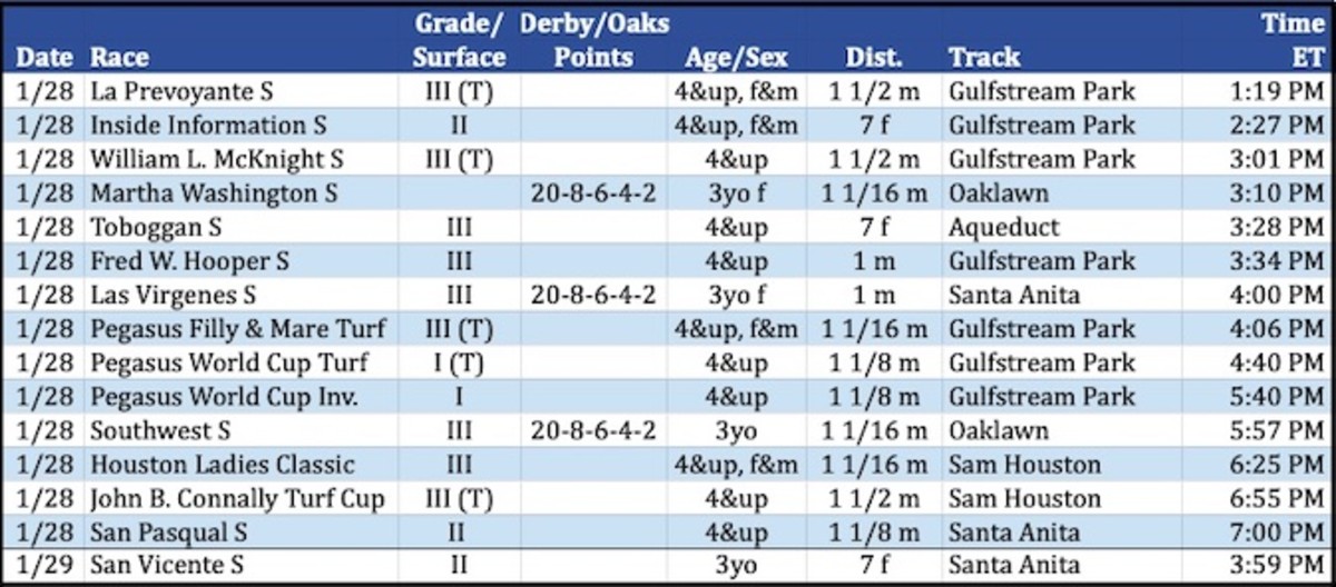 Weekend Lineup Presented By Hialeah Park NHC Qualifier: Pegasus Tops ...