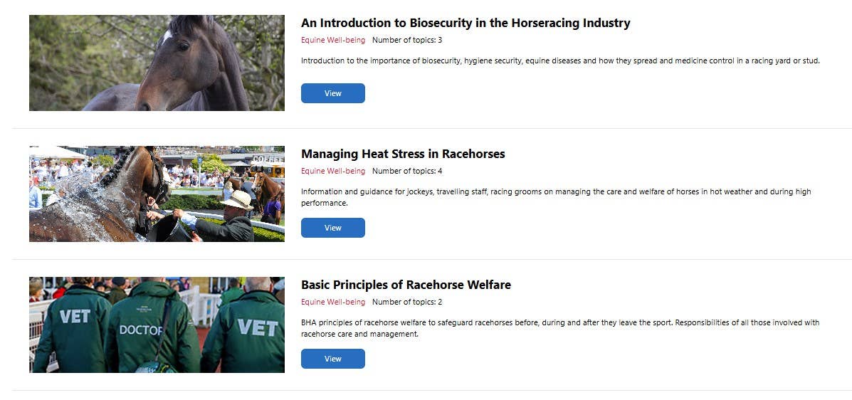 British Racing Releases New Education Modules On Equine Welfare ...