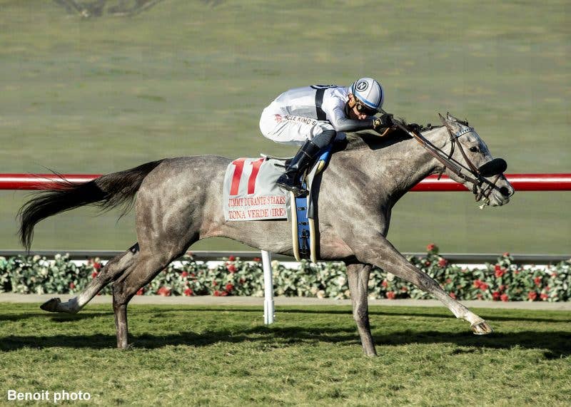 Pacesetter Zona Verde Holds On For Jimmy Durante Victory - Paulick Report